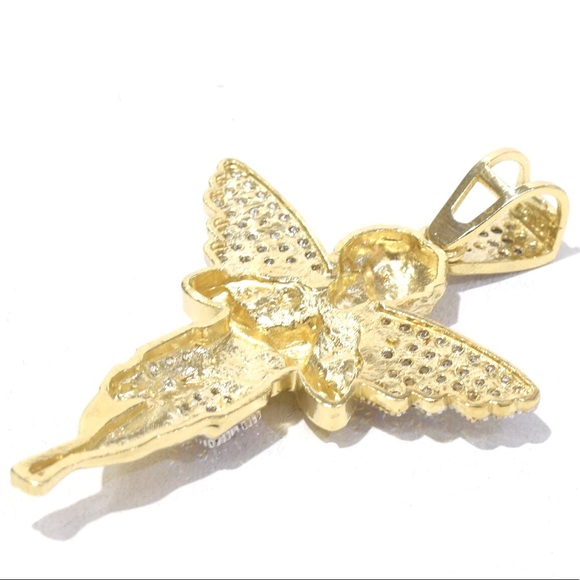 Accessories | 1k Solid Gold Guardian Angel High Polish Pendant | Poshmark